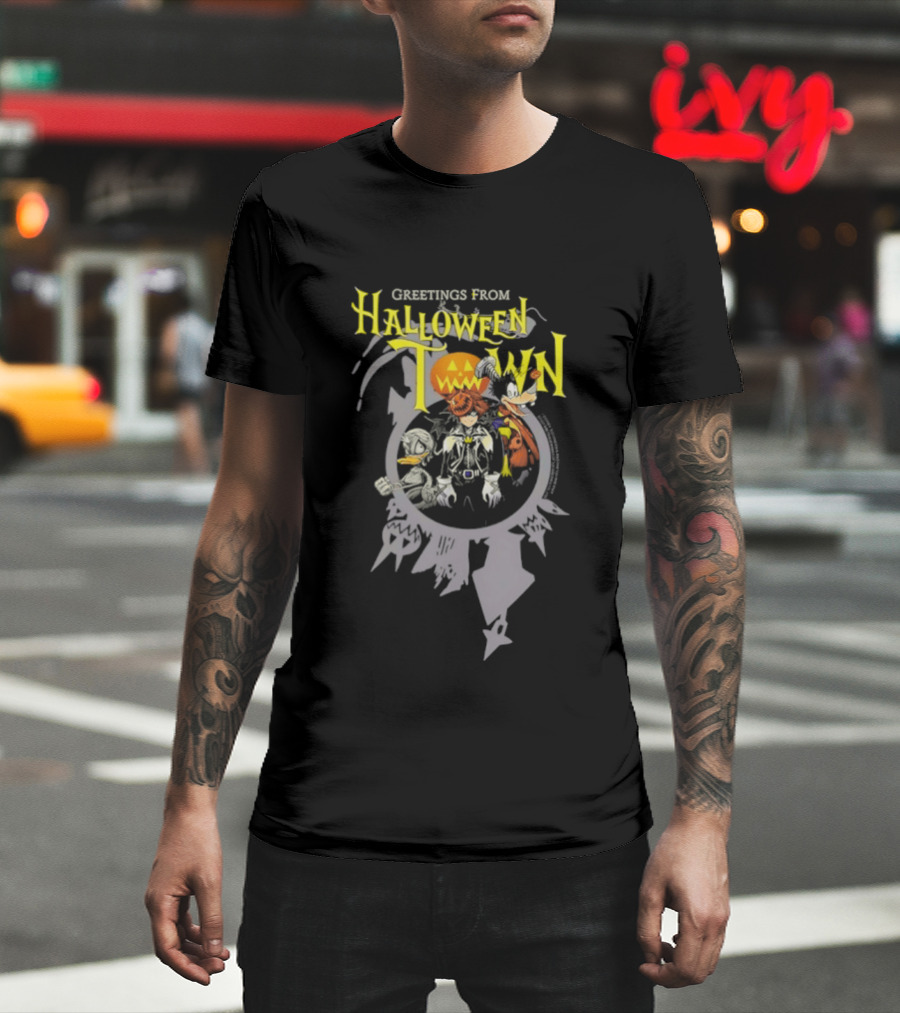 Greetings From Halloween Town Disney Kingdom Hearts Graphic Adventure T-Shirt