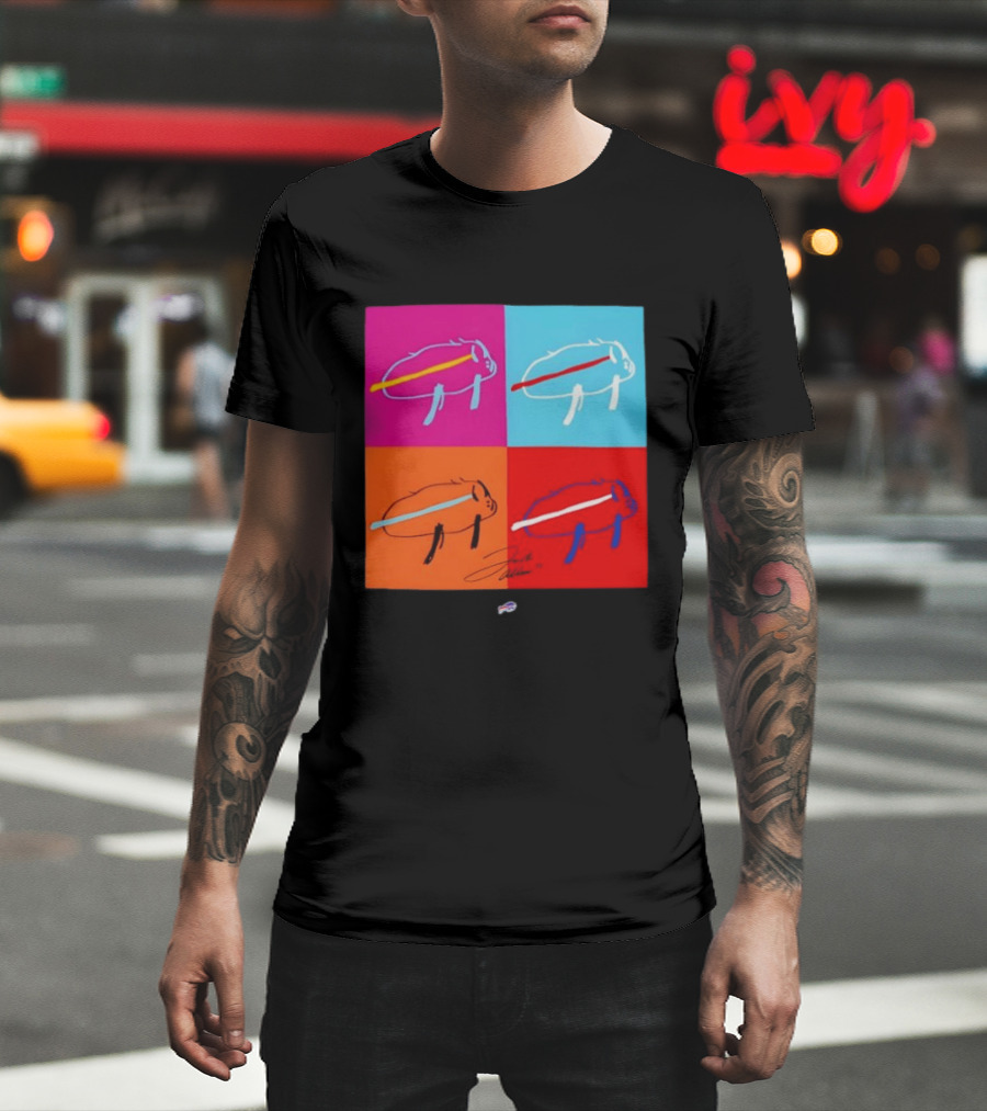 New Era Buffalo Bills Multi Color Billustration Pop T-Shirt