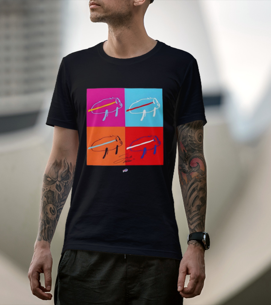 New Era Buffalo Bills Multi Color Billustration Pop T-Shirt