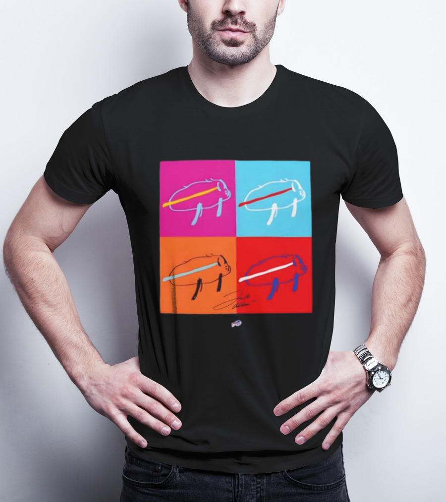 New Era Buffalo Bills Multi Color Billustration Pop T-Shirt
