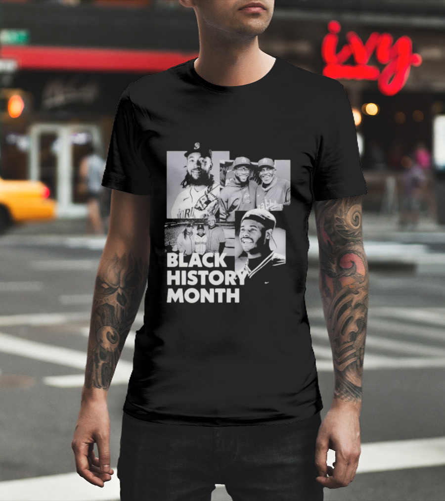 Seattle Mariners Ken Griffey Jr Black History Month Celebration T-Shirt