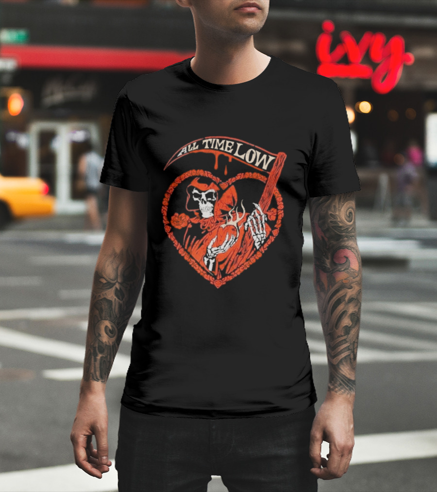 All Time Low Reaper Heart Valentine 2026 T-Shirt