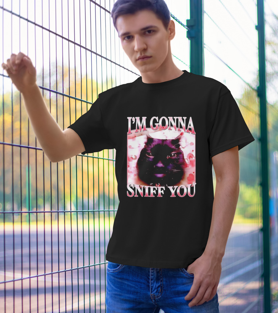 I'm Gonna Sniff You Cat Meme Valentine Aesthetic T-Shirt