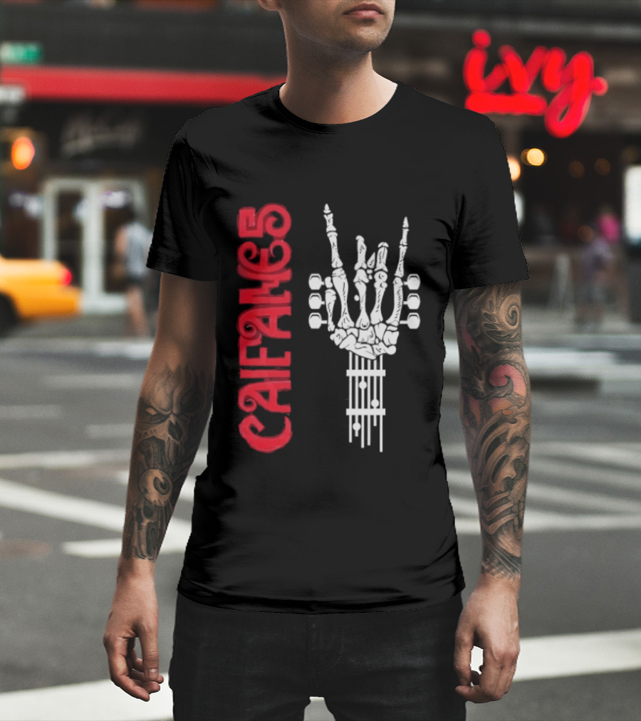 CAIFANES Skull Guitar Rock Silence T-Shirt