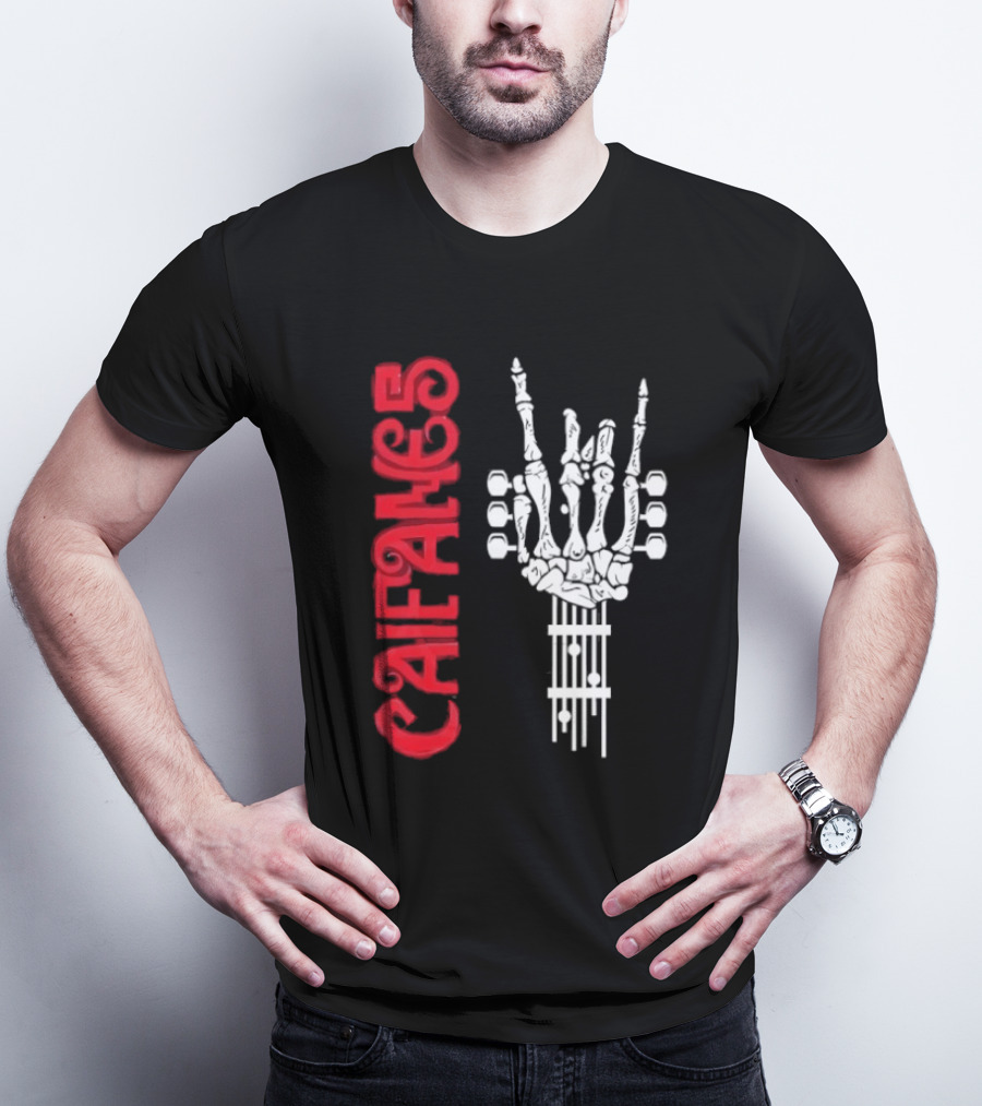 CAIFANES Skull Guitar Rock Silence T-Shirt