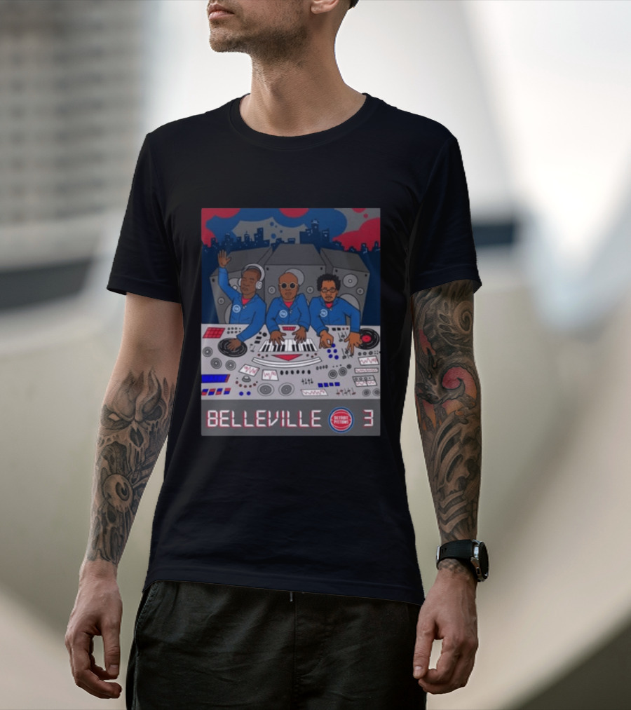 Belleville 3 Detroit Pistons Music T-Shirt
