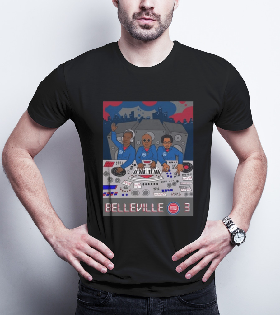 Belleville 3 Detroit Pistons Music T-Shirt