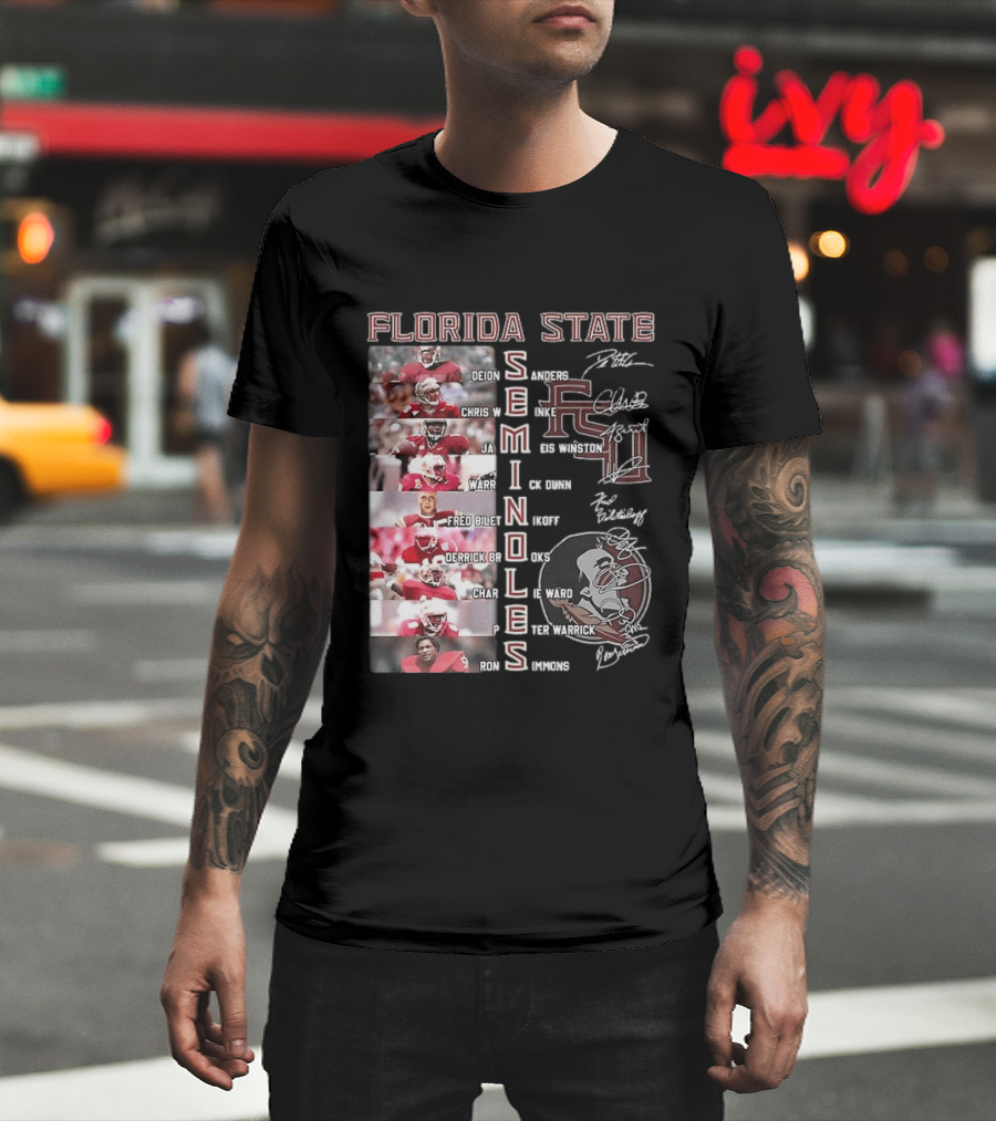 FSU Seminoles Football Player College Name And Thank You For The Memories T-Shirt