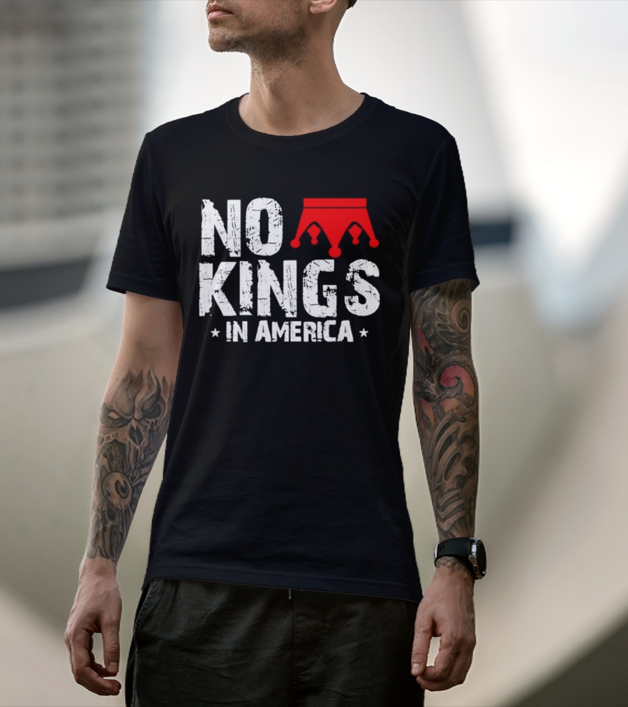 No Kings In America Red Crown T-Shirt