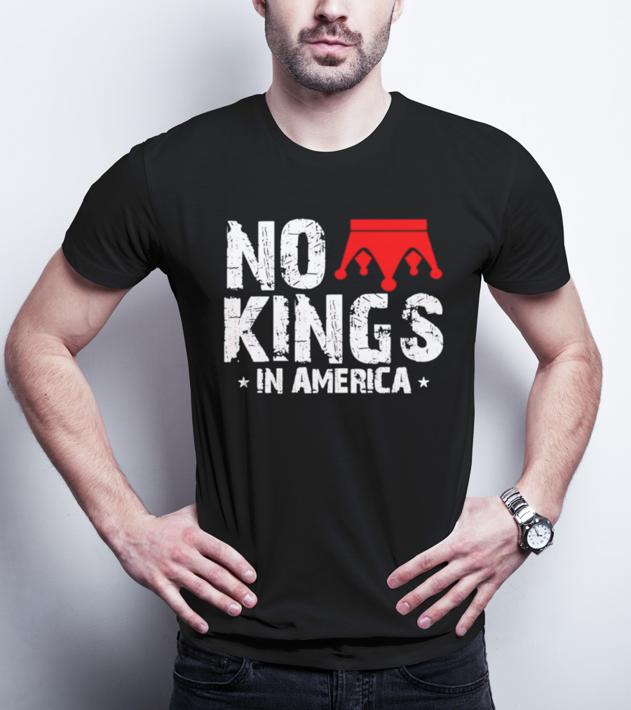 No Kings In America Red Crown T-Shirt