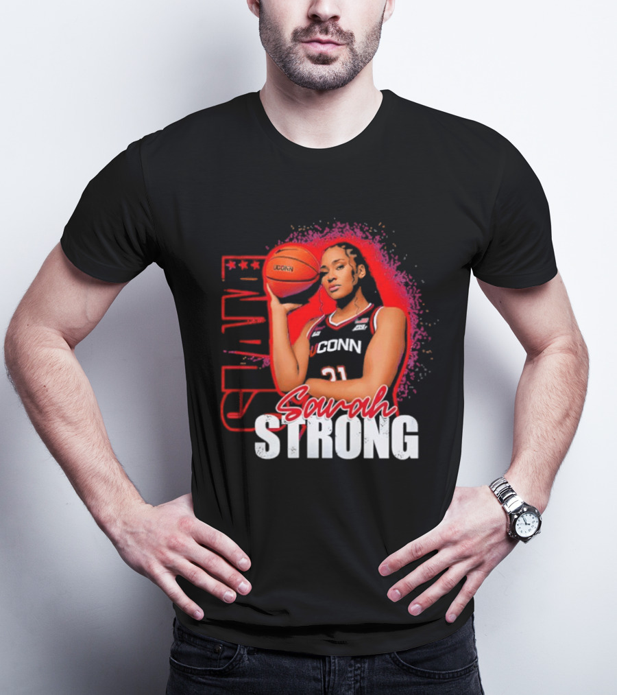 SLAM Sarah Strong #21 UConn Huskies Basketball Star T-Shirt