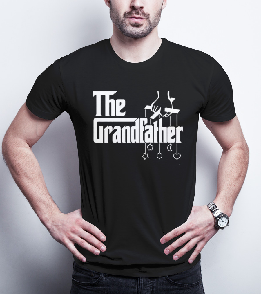 The Grandfather Puppet Strings Godfather Parody With Handguns And Baby Mobile T-Shirt