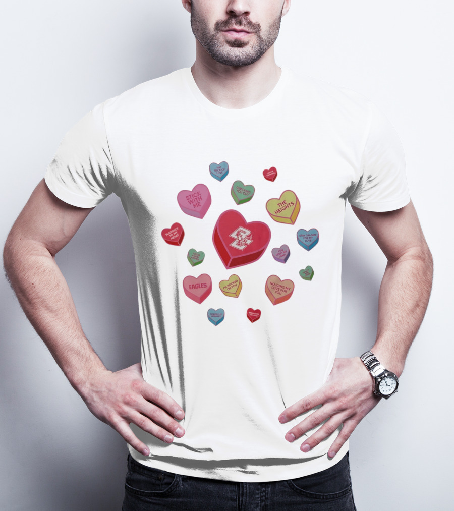 Boston College Eagles Valentine's Day Hearts Sweet Talk Collection T-Shirt
