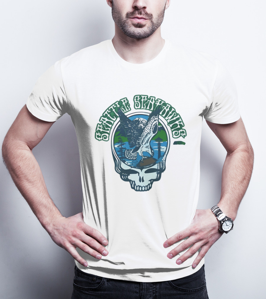 Seattle Seahawks Grateful Dead Steal Your Face Eagle T-Shirt