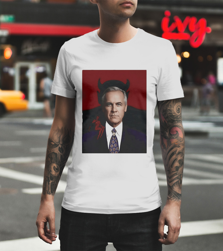 Mark Carney Devil Horns Red T-Shirt
