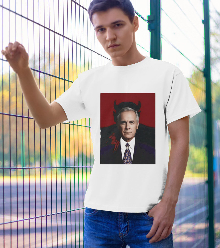 Mark Carney Devil Horns Red T-Shirt
