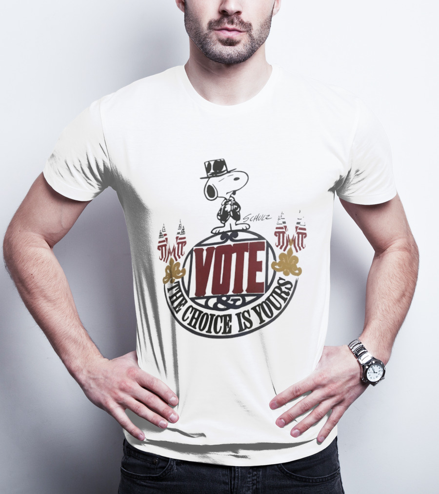 Snoopy Vote The Choice Is Yours Schulz Patriotic T-Shirt