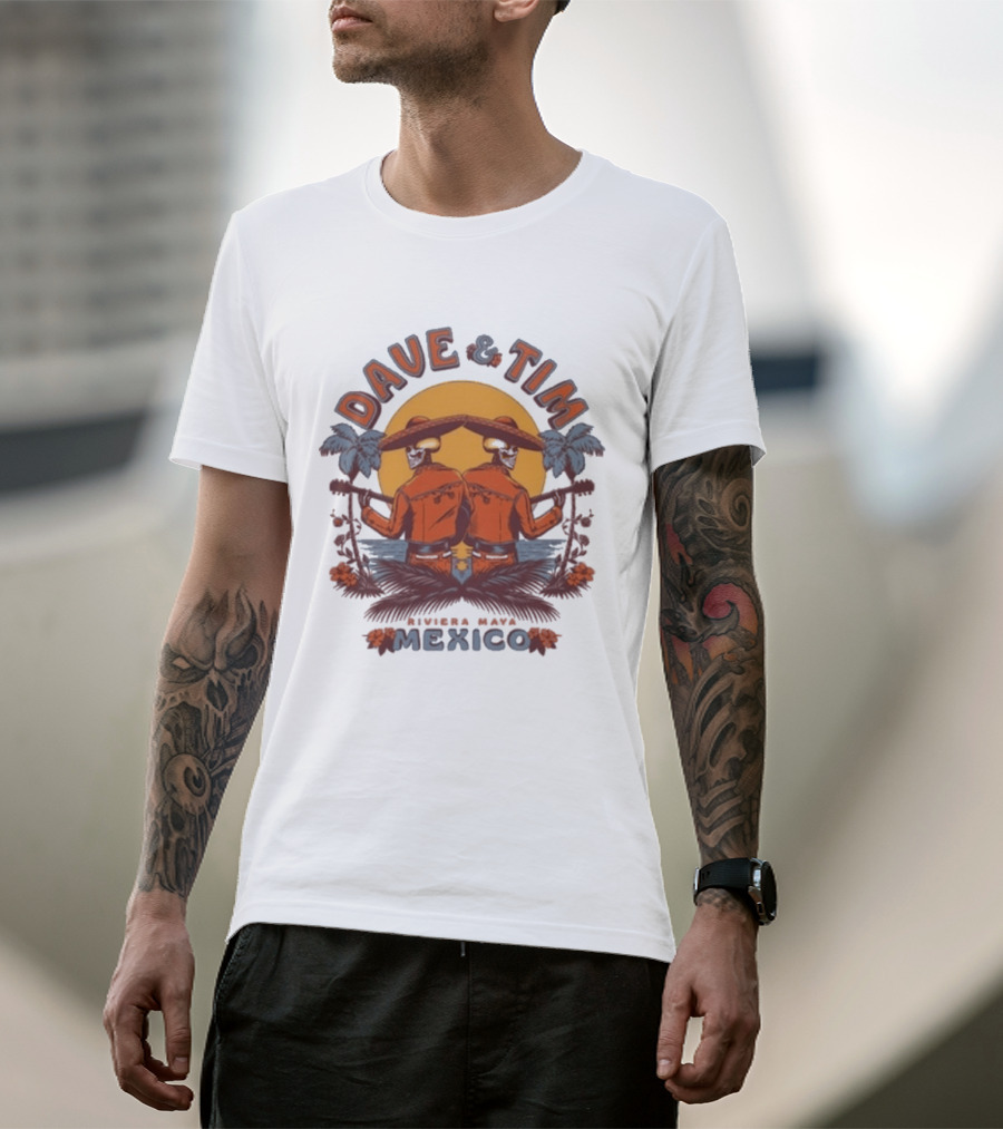 Dave & Tim Mexico 2026 Riviera Maya Sunset Show T-Shirt