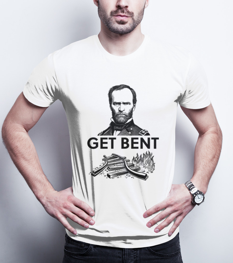 Get Bent Sherman's Neckties Bent Railroad Tracks T-Shirt