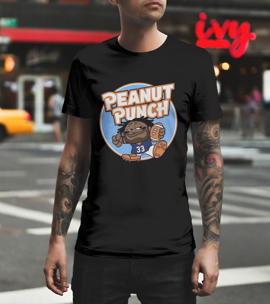 Peanut Punch Charles Tillman Chicago Bears Number 33 Cartoon T-Shirt