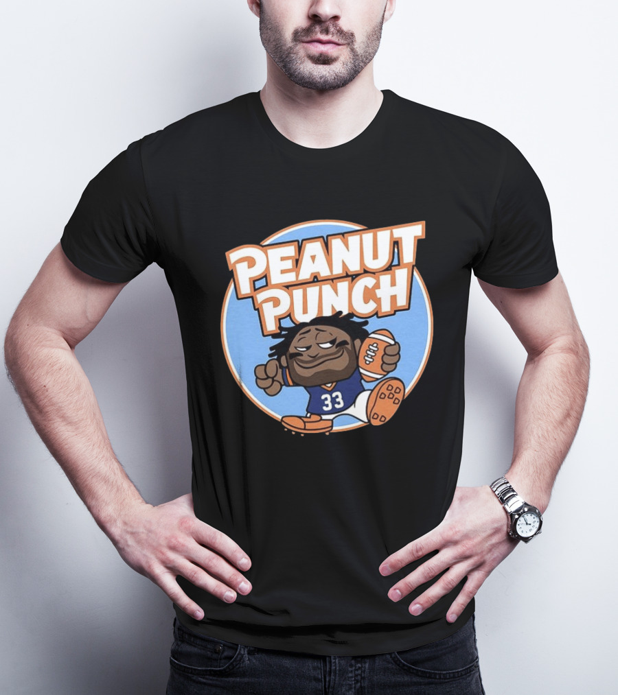 Peanut Punch Charles Tillman Chicago Bears Number 33 Cartoon T-Shirt