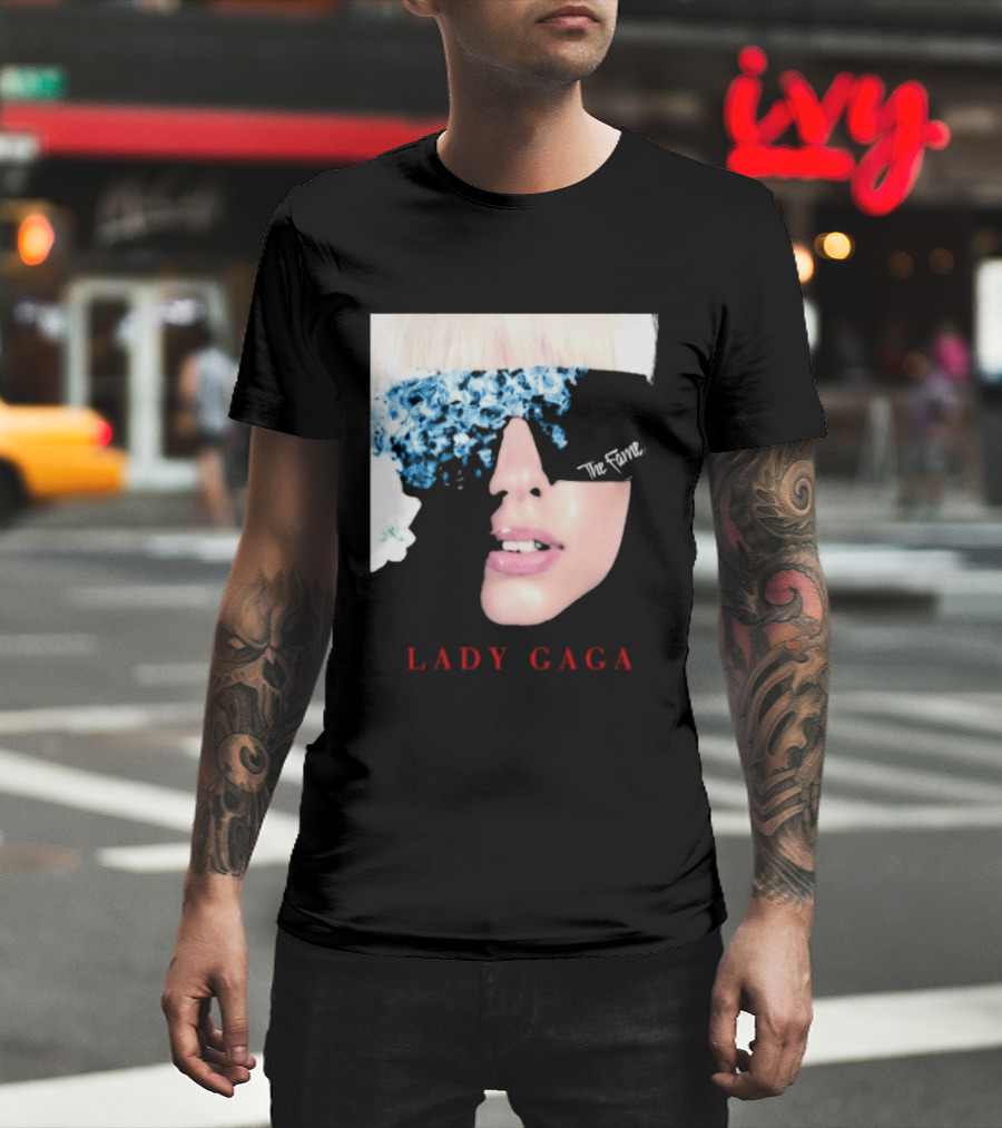 Lady Gaga The Fame Debut Album Iconic Glasses T-Shirt
