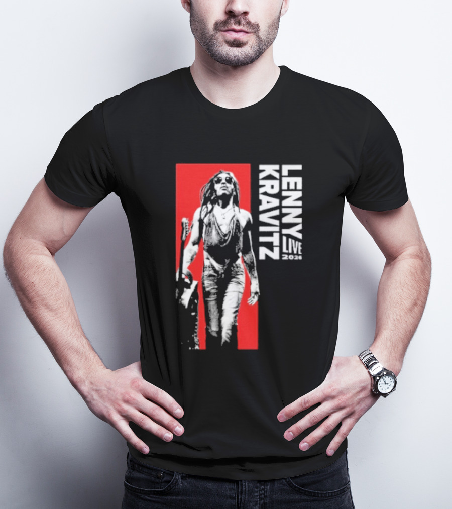 Lenny Kravitz Live 2026 Bold Red T-Shirt