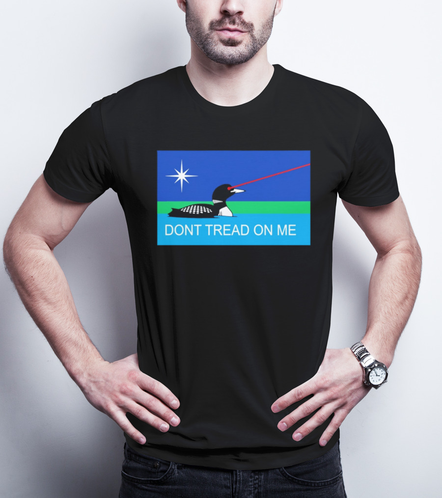 Minnesotans Loon Don't Tread On Me Texas Flag Laser Eyes T-Shirt