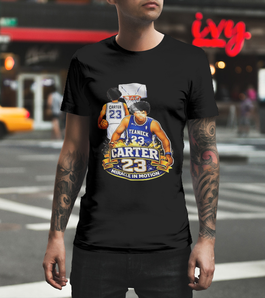 Carter 23 Teaneck Basketball Miracle In Motion T-Shirt
