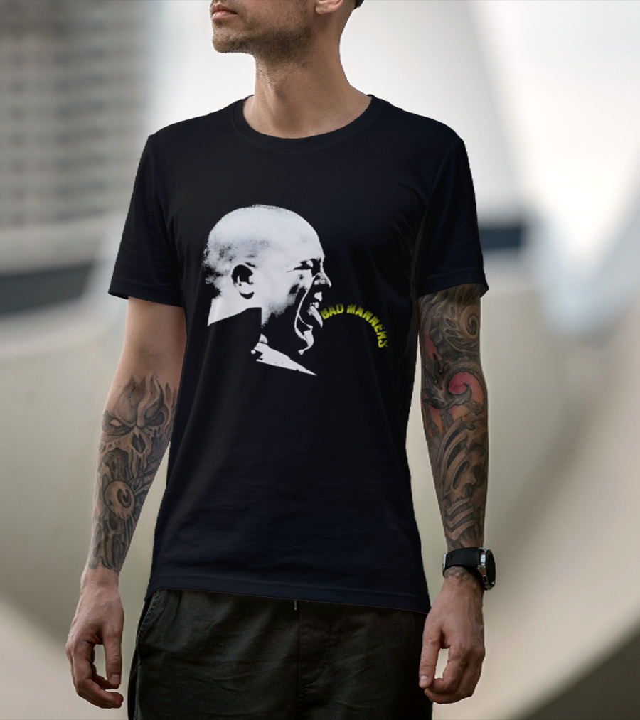 Bad Manners Buster Bloodvessel Tongue Out Profile T-Shirt