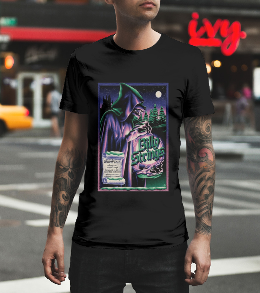 Billy Strings Winter 2026 Athens Asheville Nashville Tour T-Shirt