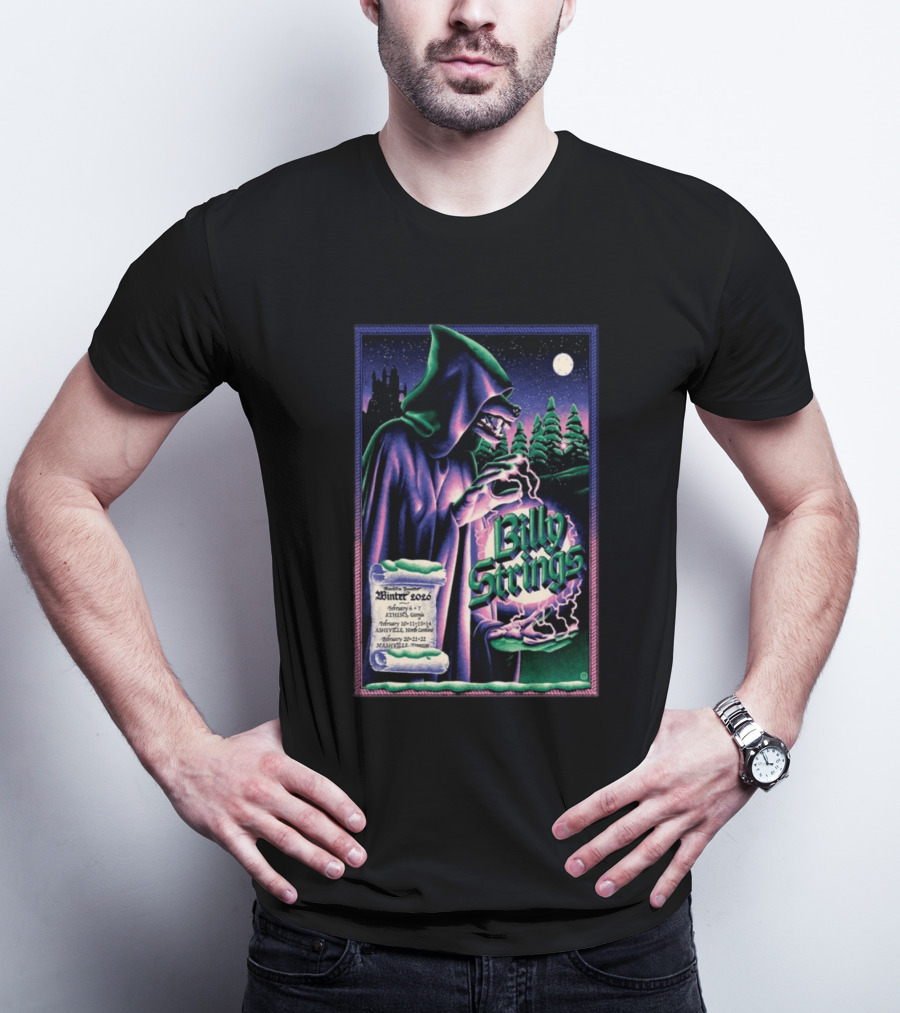 Billy Strings Winter 2026 Athens Asheville Nashville Tour T-Shirt