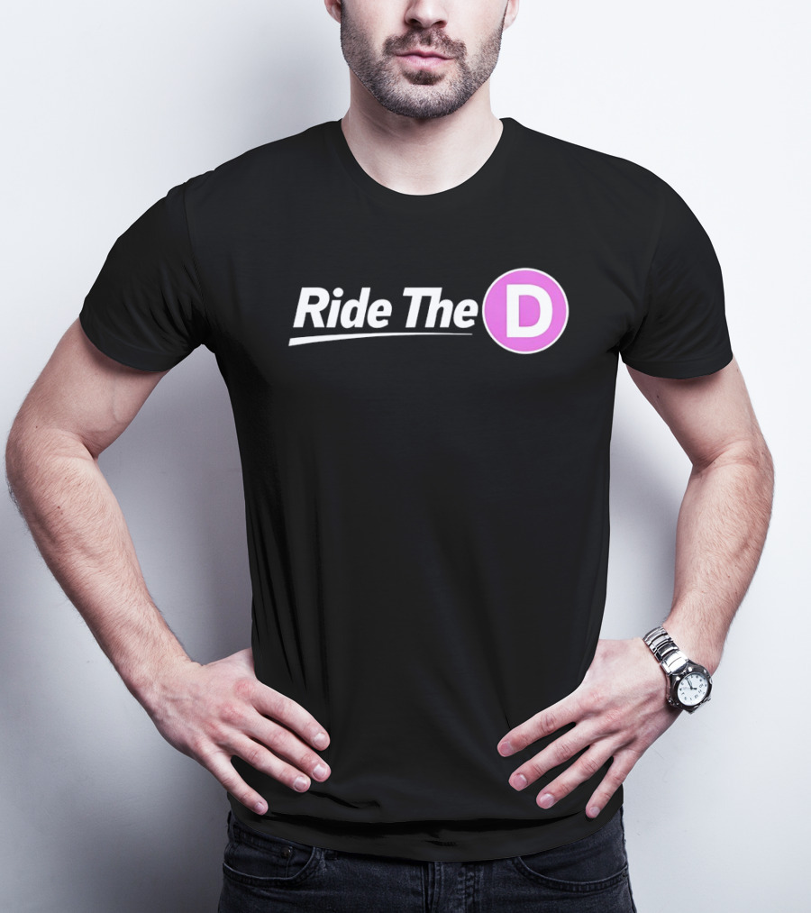 Ride The D Retro Urban Typography Bold Letter D T-Shirt