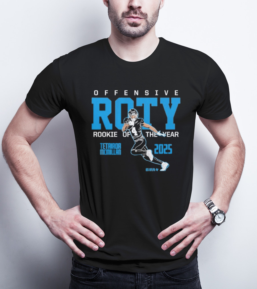 Tetairoa McMillan 2025 ROTY Offensive Rookie Of The Year Football T-Shirt