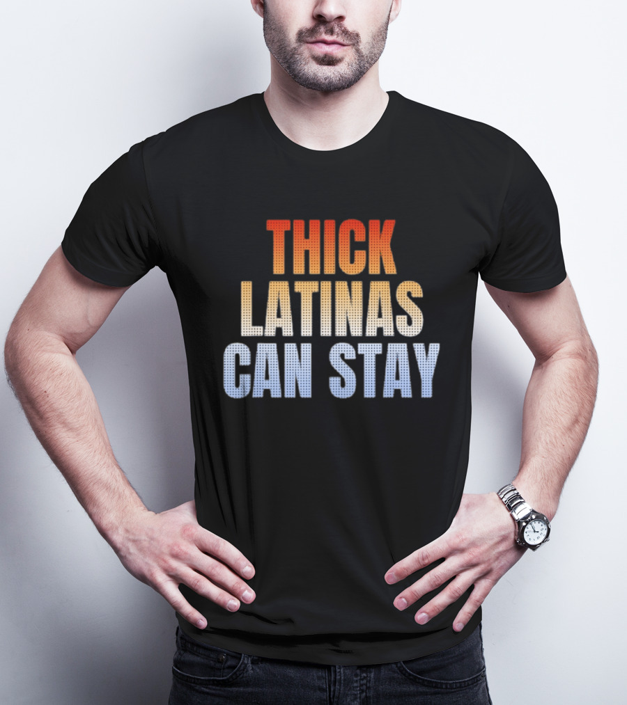 Thick Latinas Can Stay Retro Gradient Pop T-Shirt