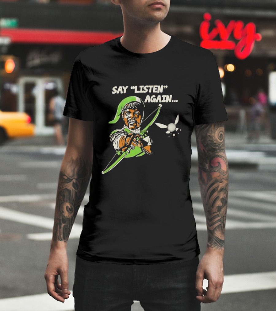 Say Listen Again Jules Winnfield Meets Zelda T-Shirt