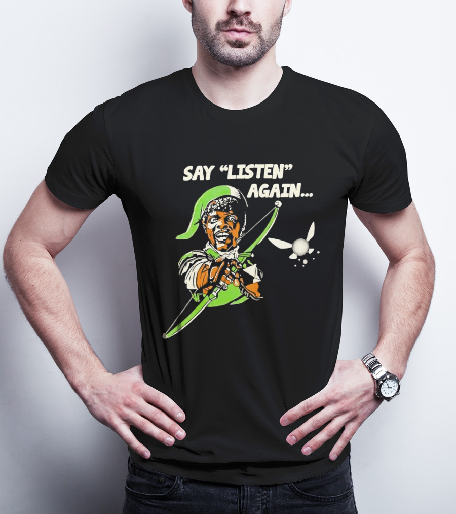Say Listen Again Jules Winnfield Meets Zelda T-Shirt