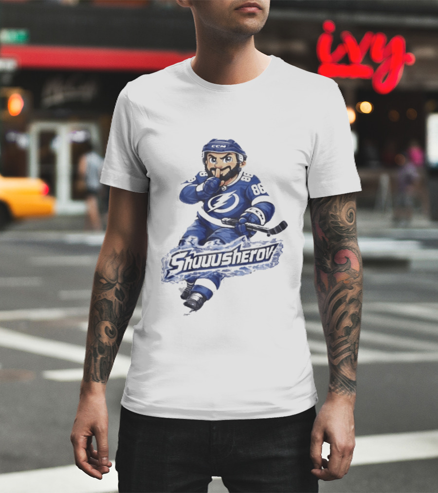 Tampa Bay Lightning Nikita Kucherov Shuuusherov Hockey Player T-Shirt
