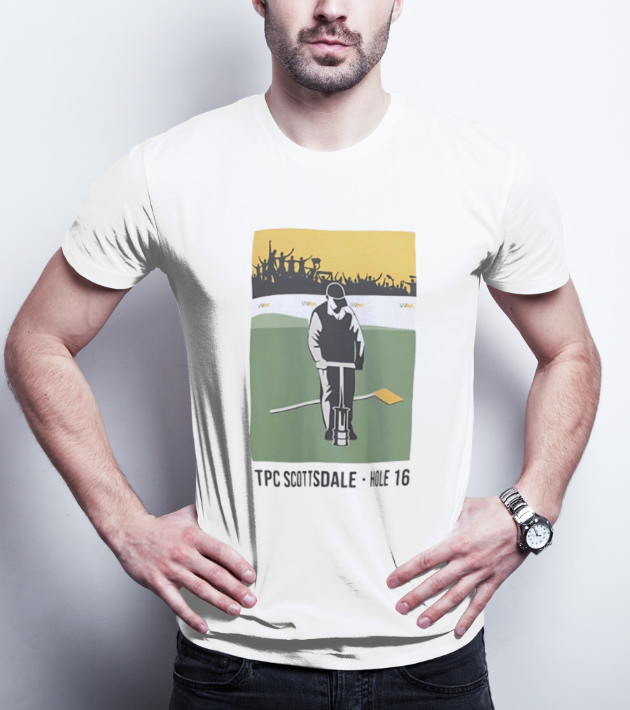 TPC Scottsdale Hole 16 Golfer Crowd Scene T-Shirt