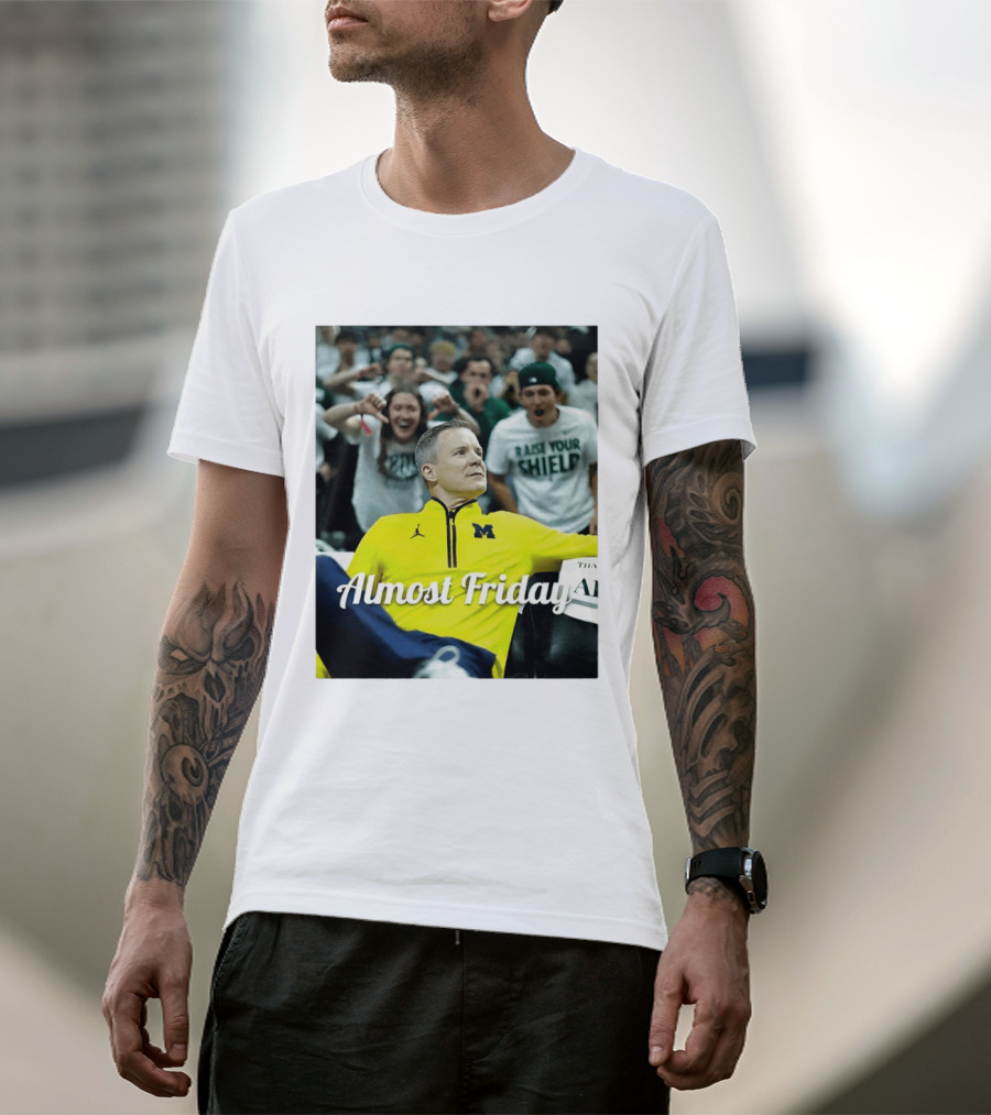 Michigan Wolverines Basketball Dusty May Almost Friday 2026 T-Shirt