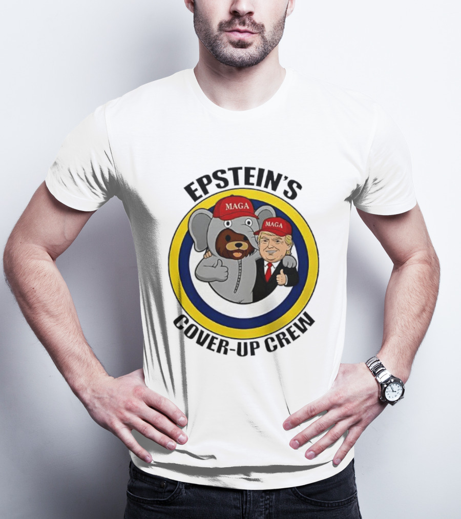 Epstein's Cover Up Crew MAGA Elephant Trump Caricature T-Shirt