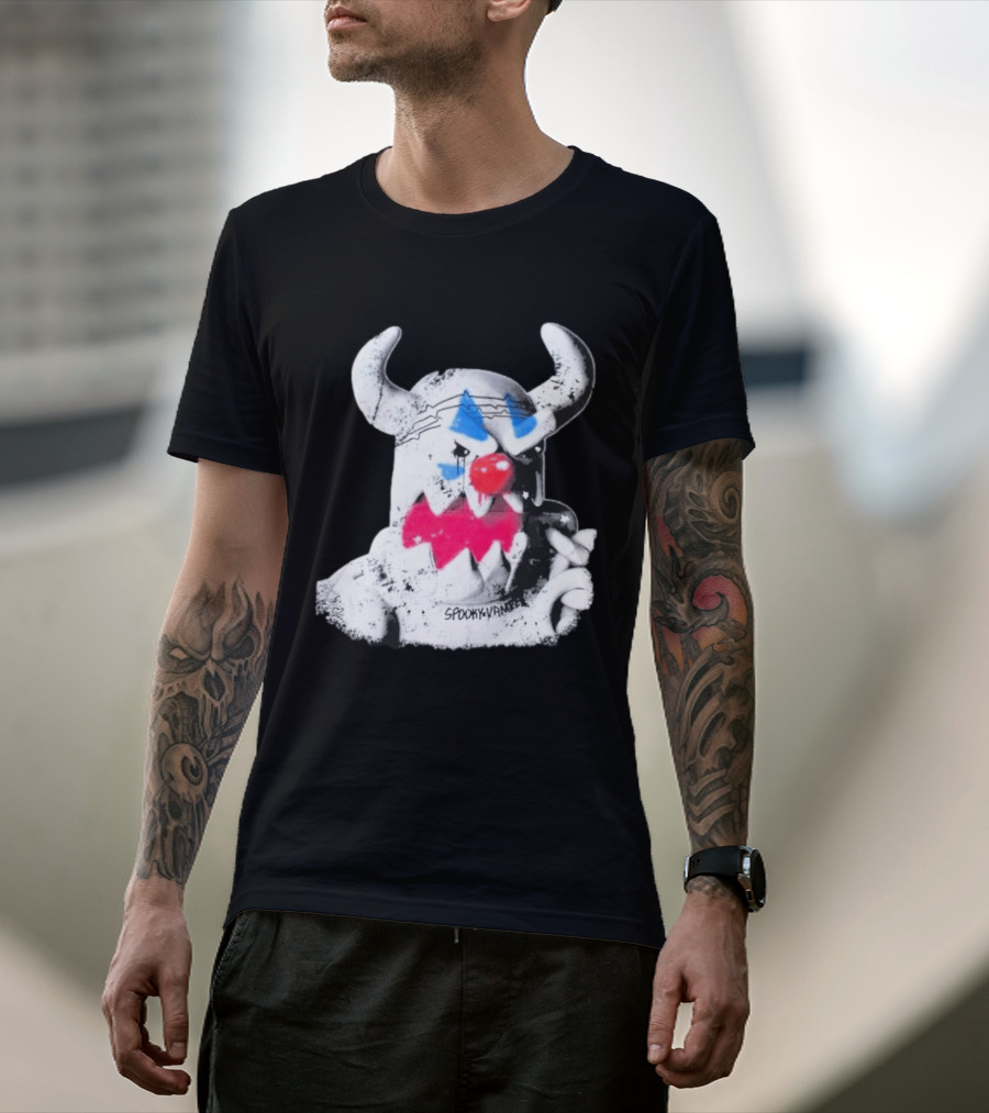 Spooky Vameee Monster Graffiti Style With Horns And Clown Features T-Shirt