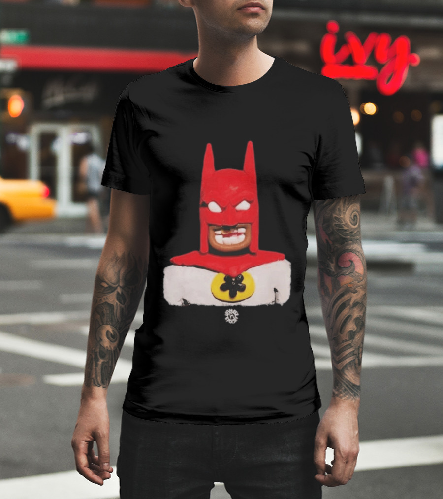 Spooky Vameee Batman Red White Figure T-Shirt