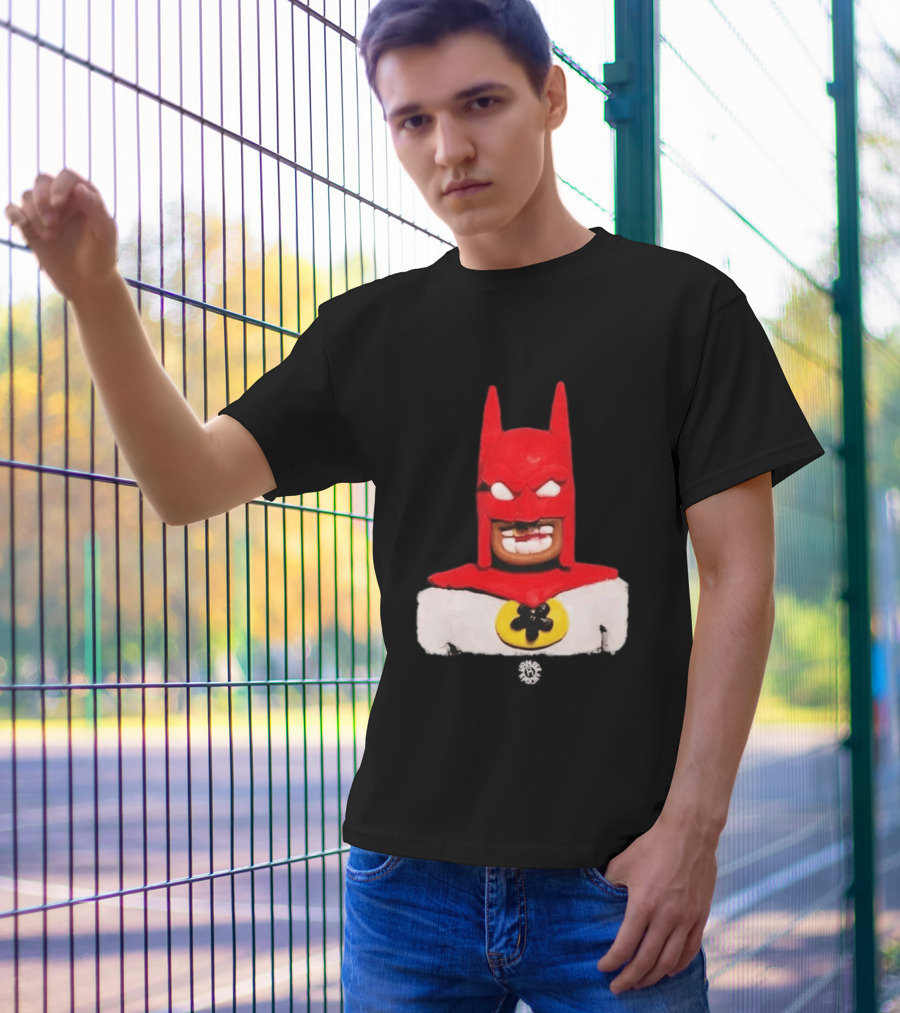 Spooky Vameee Batman Red White Figure T-Shirt