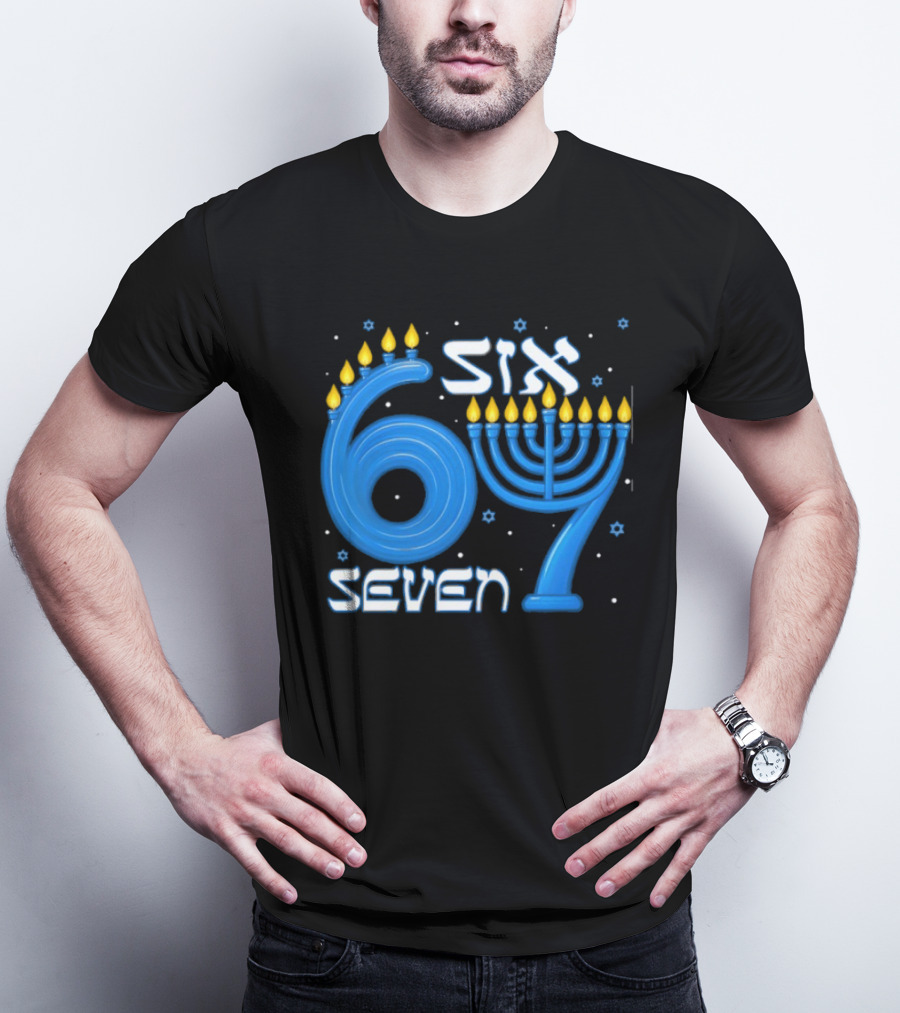 Hanukkah Menorah Six 7 Celebration T-Shirt