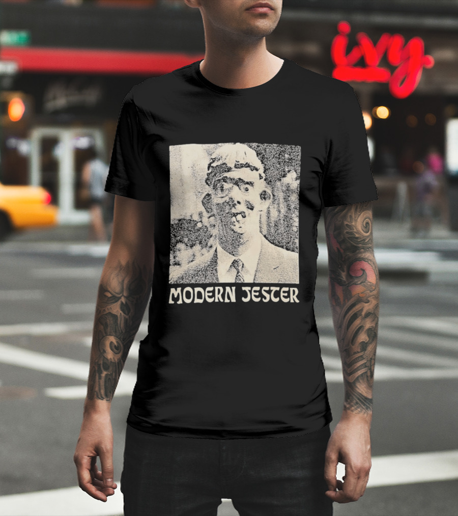 Modern Jester Aaron Dilloway Album Cover Art Distorted Face T-Shirt