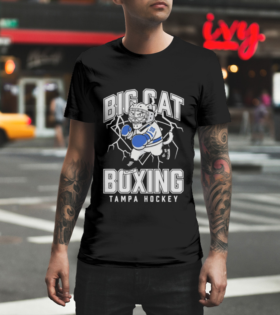 Big Cat Boxing Tampa Hockey Lightning 88 T-Shirt