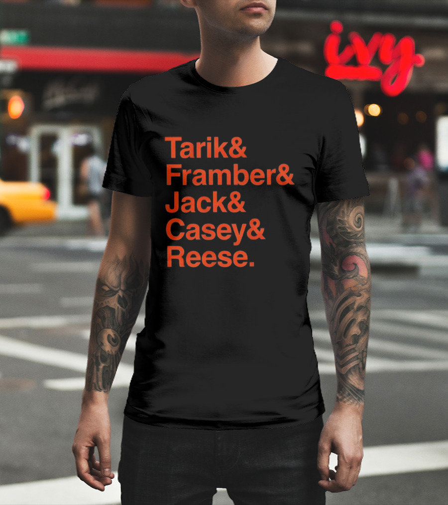 Detroit Tigers Tarik Framber Jack Casey Reese Player Names T-Shirt