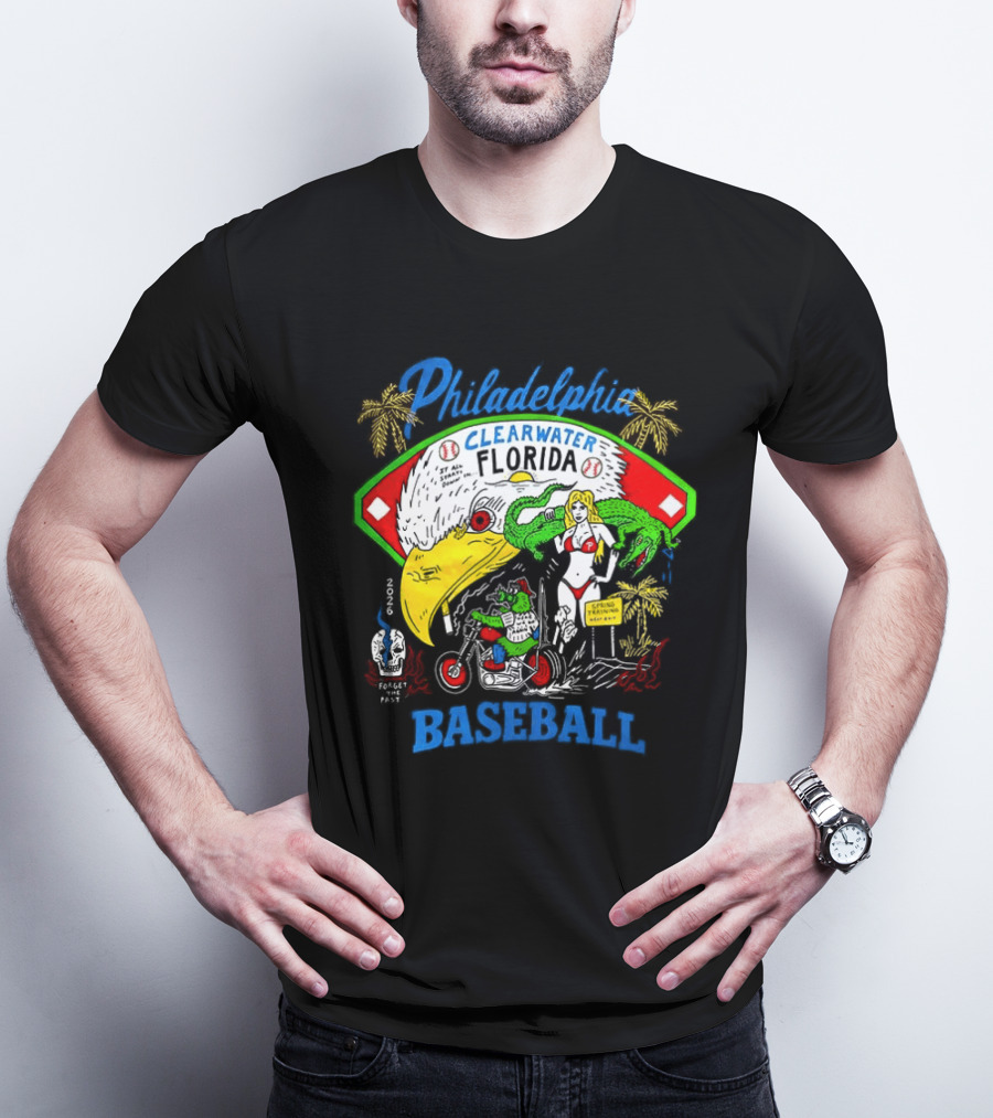 Philadelphia Phillies Clearwater Florida Baseball Alligator Beach Scene 2026 T-Shirt