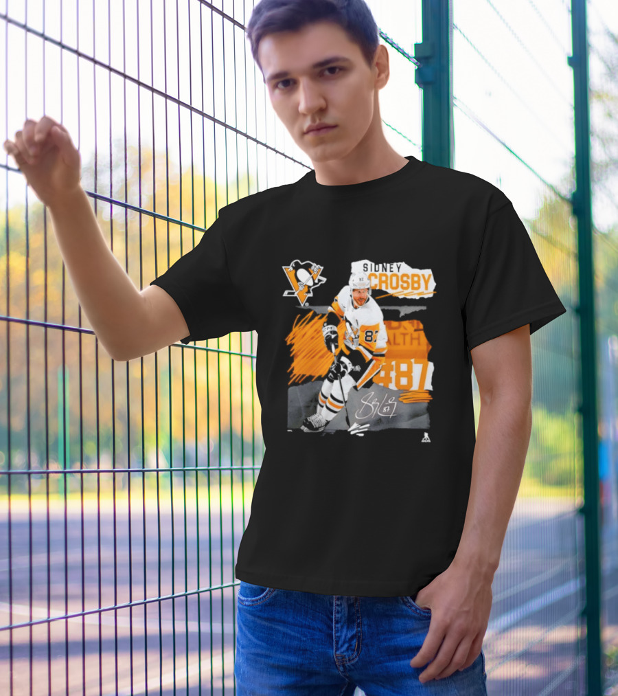 Pittsburgh Penguins Sidney Crosby 87 Fresh Ice Hockey Legend T-Shirt